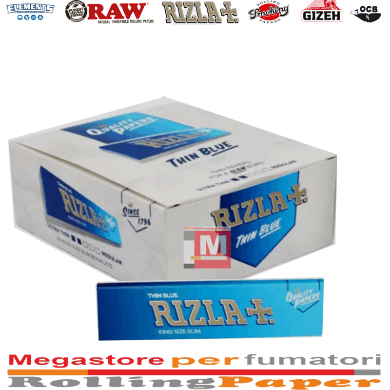 Cartine Rizla Originali – Corte, Slim, King | Megastore Perfumatori
