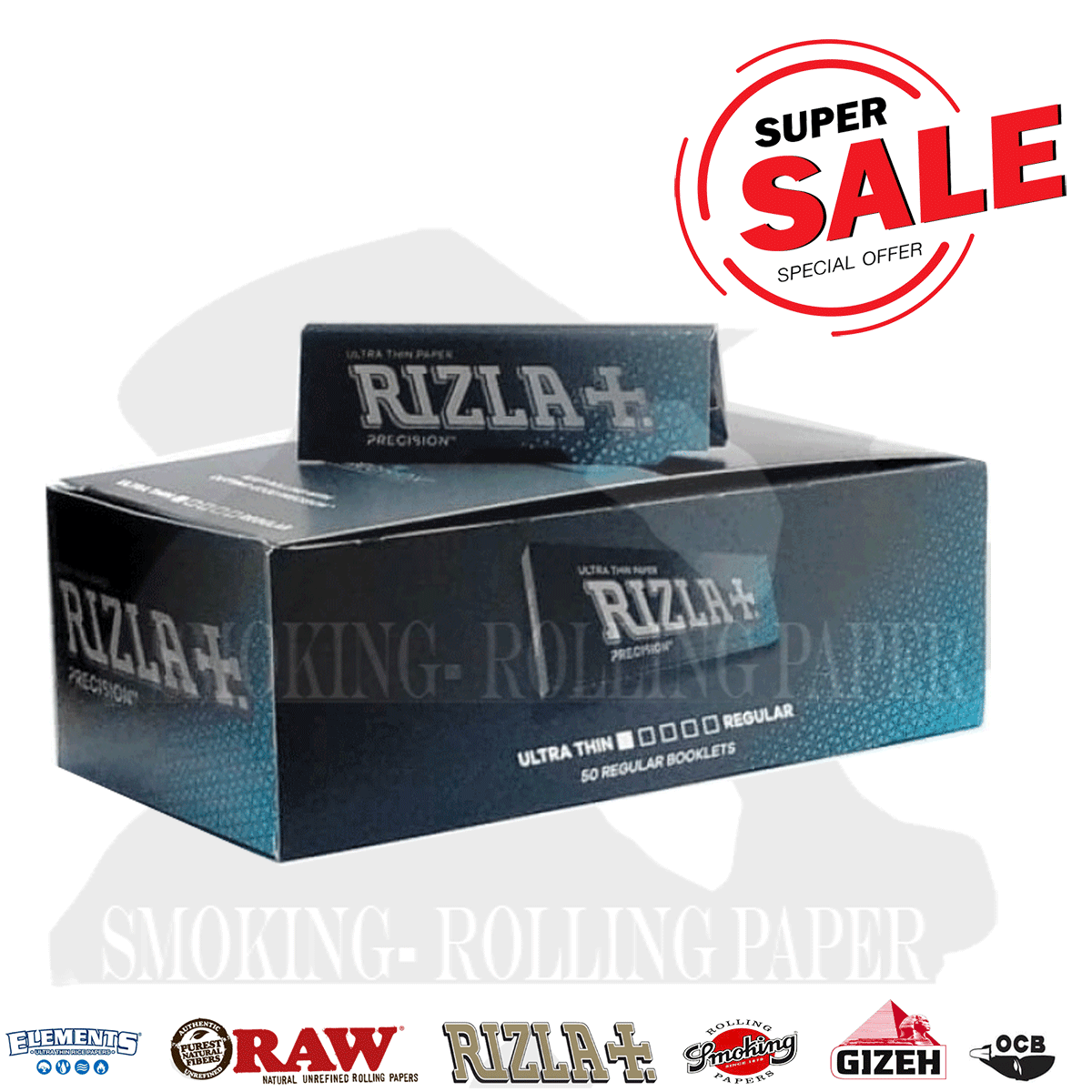 Cartine Rizla Precision Corte – Ultra Sottili, 50 Libretti